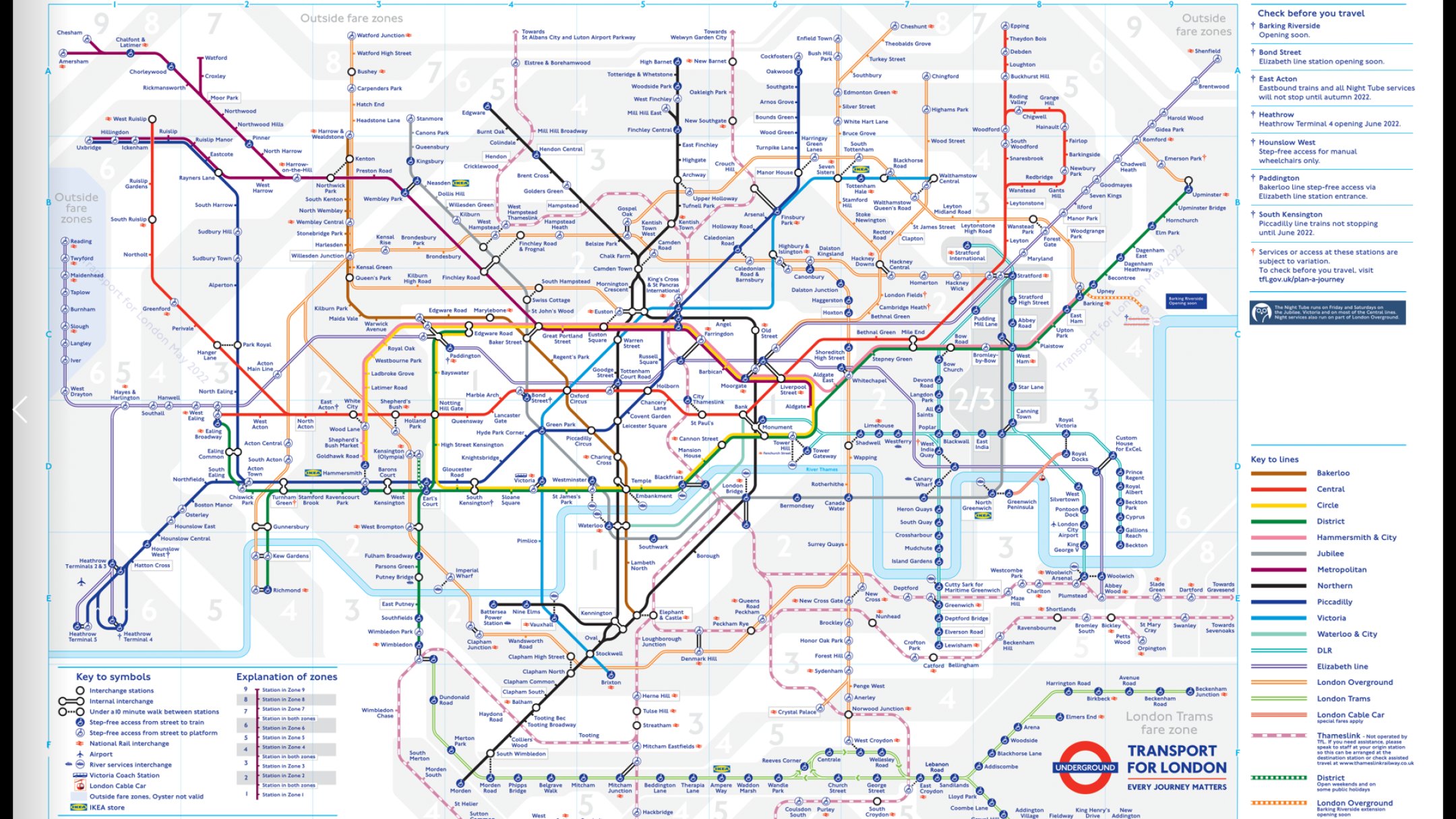 London tunnelbana - linjekarta, biljetter och priser